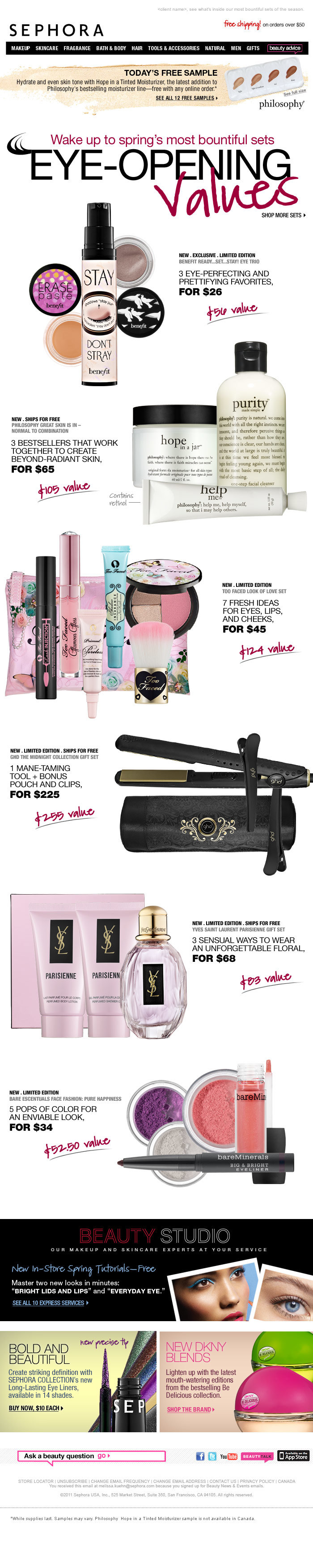 Sephora Email Campaigns by JULIANN BROWN at Coroflot.com