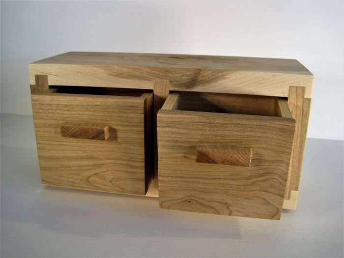 Handcrafted Box with Locking Rabbet, Two-Drawers by Andrew Keinard at ...