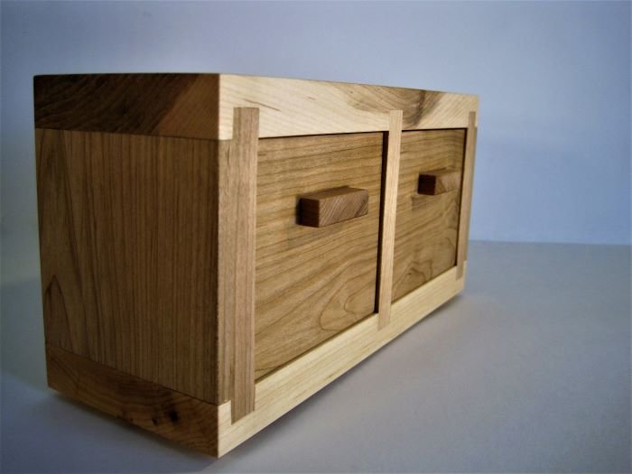 Handcrafted Box with Locking Rabbet, Two-Drawers by Andrew Keinard at ...