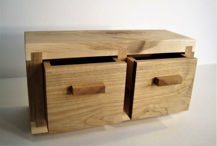 Handcrafted Box with Locking Rabbet, Two-Drawers by Andrew Keinard at ...
