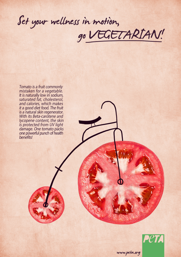 Ad Campaign: PETA Go Vegetarian by Karina So at Coroflot.com