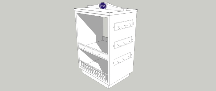 Island Display/Shelves 3D Modeling Drafts by Diane Rodriguez at ...