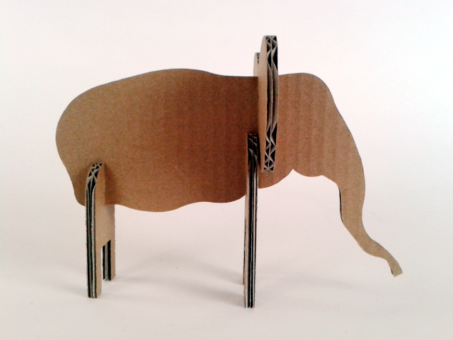 Cardboard toys – Elephant by Janusz Szczurek at Coroflot.com