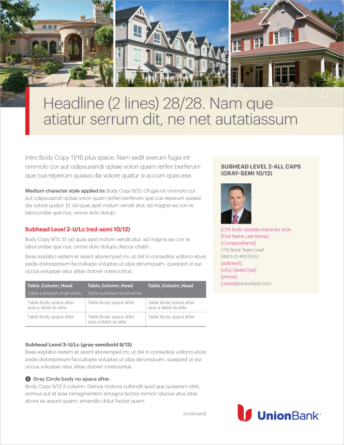 Union Bank Flyer Templates by Michael Weil at Coroflot.com