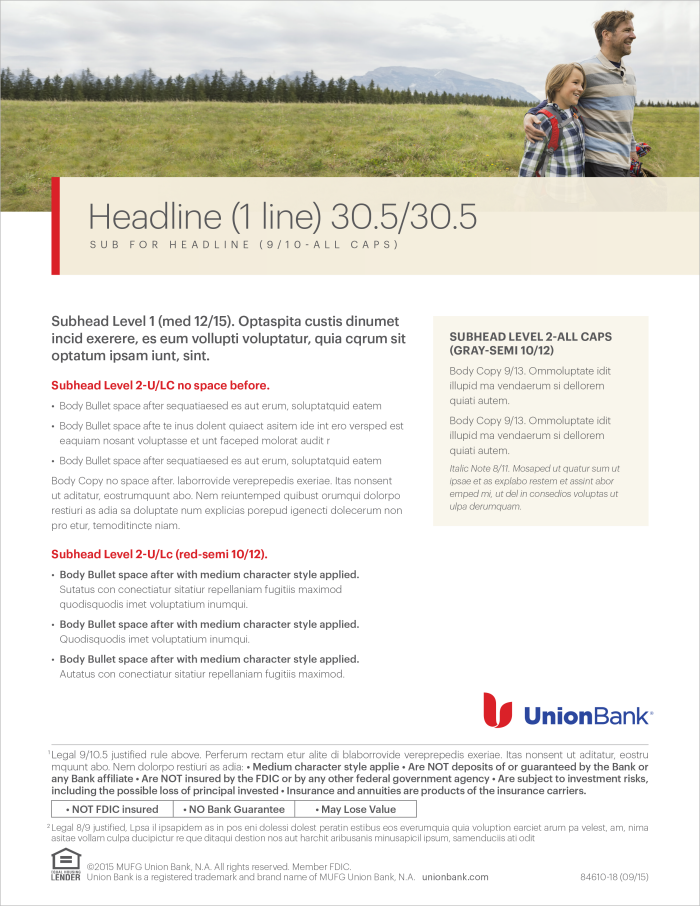 Union Bank Flyer Templates by Michael Weil at Coroflot.com