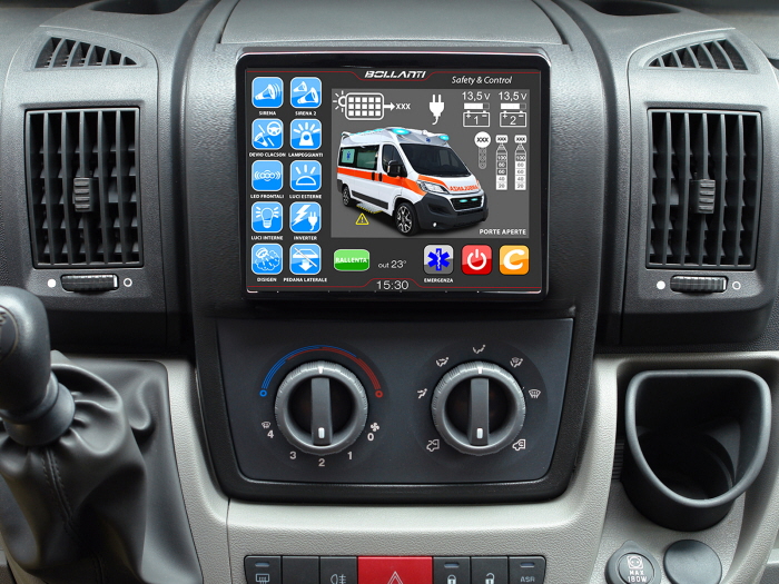 Touchscreen control panel for ambulances by Mattia Marvardi at Coroflot.com