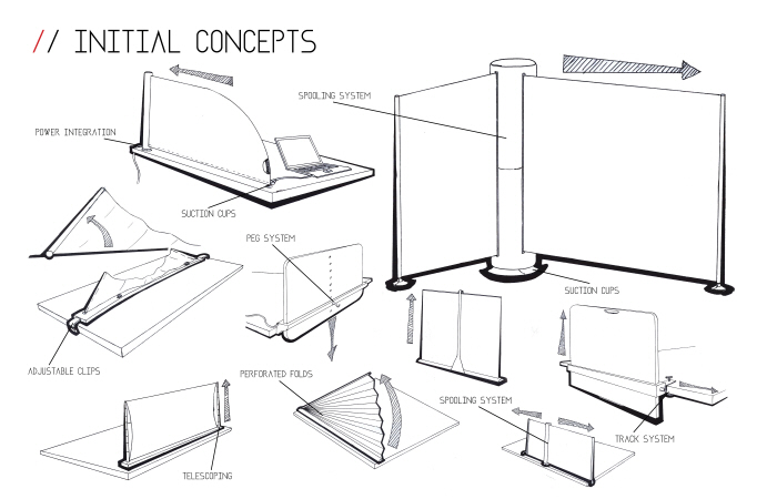 Collapsible Desk Divider Project by Garrett Peebles at Coroflot.com