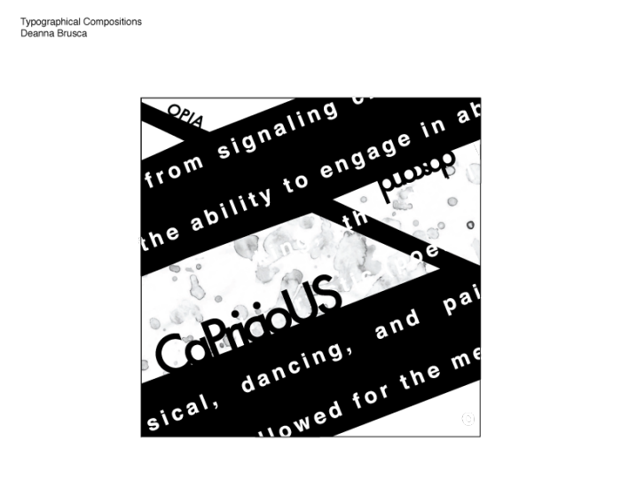 Typographical Compositions by Deanna Brusca at Coroflot.com