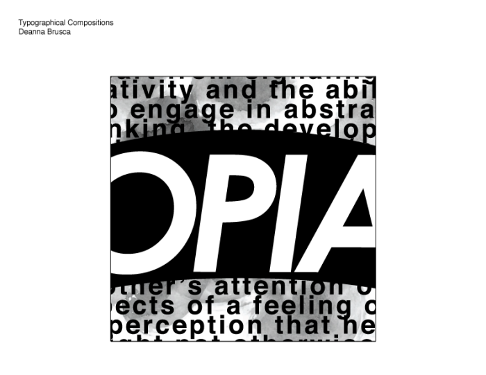 Typographical Compositions by Deanna Brusca at Coroflot.com