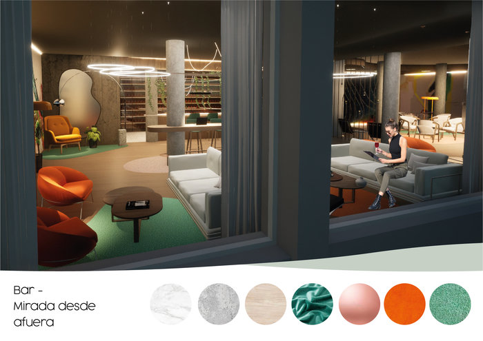 Meridien hotel lobby by Milagros Cordón at Coroflot.com