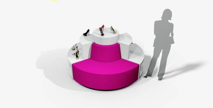 Shoe Display / Bench Seating by David Cook at Coroflot.com