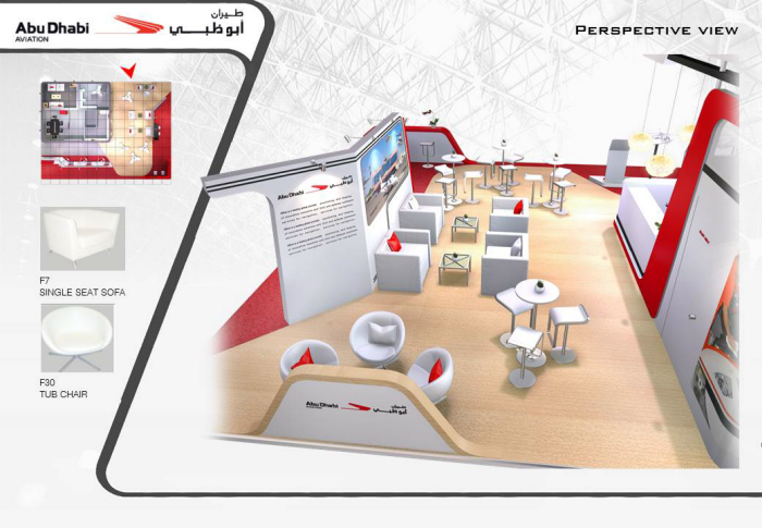 ABU DHABI AVIATION Booth by Dustin Ronald Elman at Coroflot.com