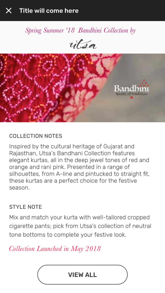 PLP / PDP - App Design by Amit Ray at Coroflot.com