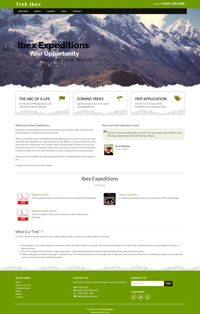 Trek Ibex - homepage by Michael Phillips at Coroflot.com