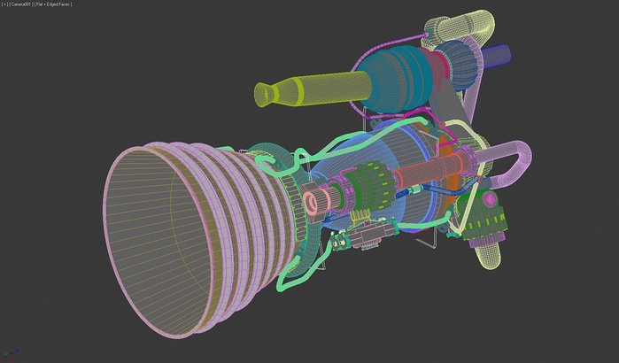 SpaceX Merlin Rocket Engine by Brian Haeger at Coroflot.com