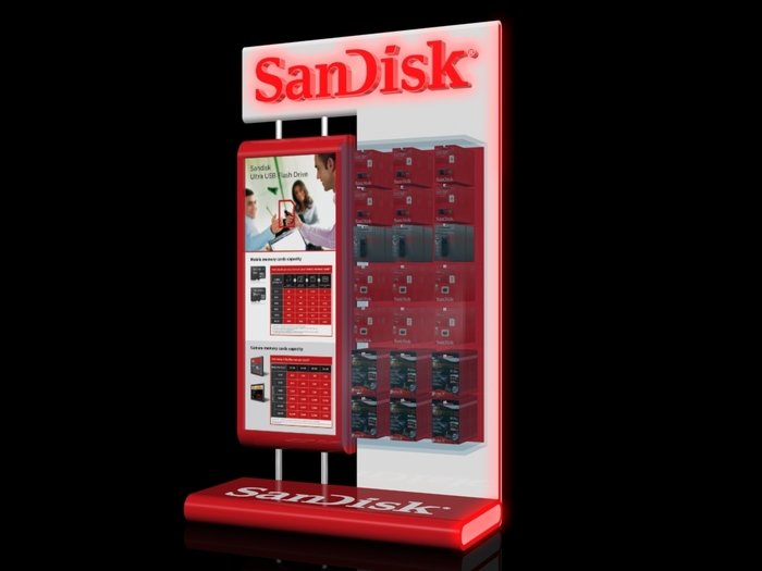 SanDisk Counter and Retail display by Rahul Nigam at Coroflot.com