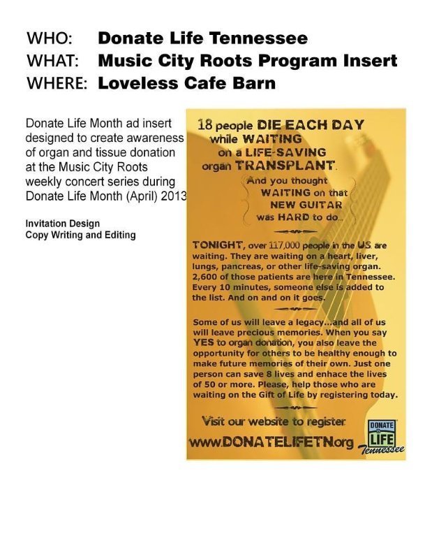 EVENT PROGRAM INSERT by MONICA WATSON at Coroflot.com