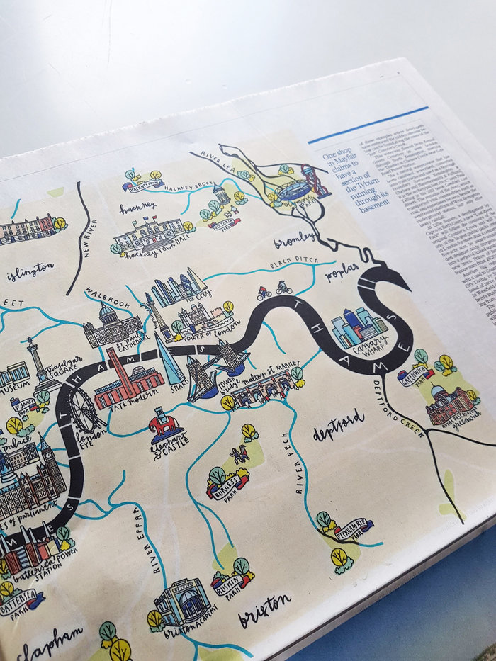 The Telegraph - London's Lost Rivers by Olivia Whitworth at Coroflot.com