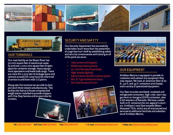 Brochure/ Folder For Antillean Marine Shipping Corporation by Kimberly ...