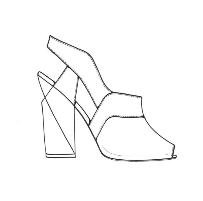 High-heel sandal design study 1 by Yulia Ellison at Coroflot.com