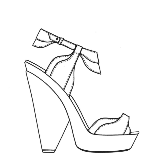 High-heel sandal design study 1 by Yulia Ellison at Coroflot.com