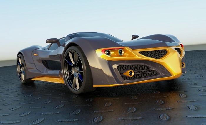 Concept car renderings with Simlab render by Nikola Novak at Coroflot.com