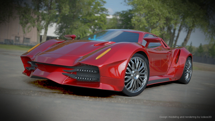 Concept car renderings with Simlab render by Nikola Novak at Coroflot.com