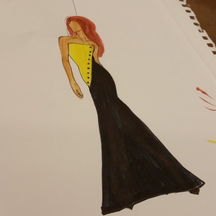 Hand Rendered Croquis and Other Artwork by Marie Hunkeler at Coroflot.com