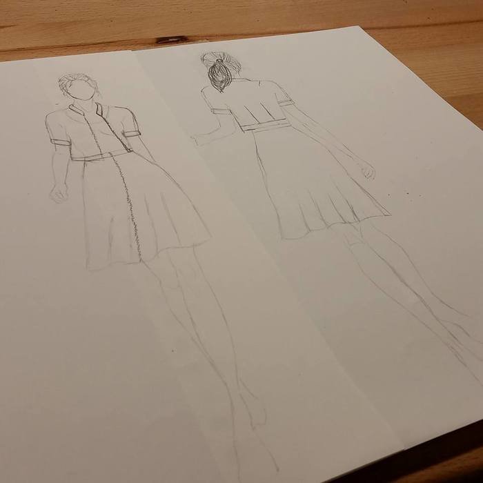 Hand Rendered Croquis and Other Artwork by Marie Hunkeler at Coroflot.com