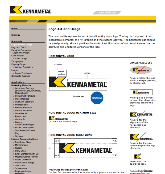 Kennametal Rebranding by Krista Sharp at Coroflot.com
