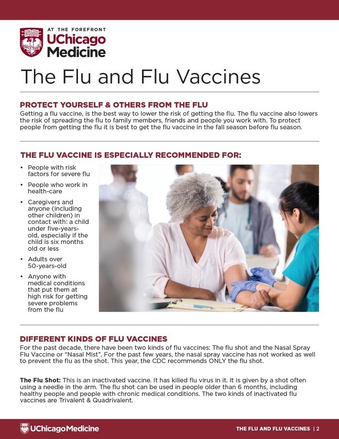 UCM Flu flier, 2019, 4 pages by Ryan Smith at Coroflot.com