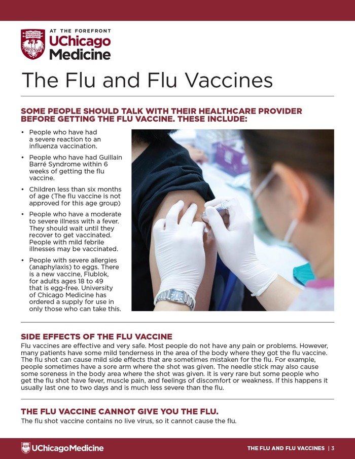 UCM Flu flier, 2019, 4 pages by Ryan Smith at Coroflot.com