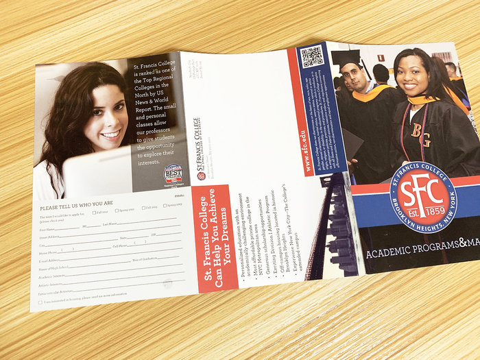 ST. Francis College Mailer by Nadine Wald at Coroflot.com