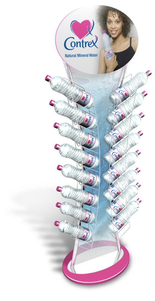 Contrex Water Floor Stand by Ricky Cordero at Coroflot.com