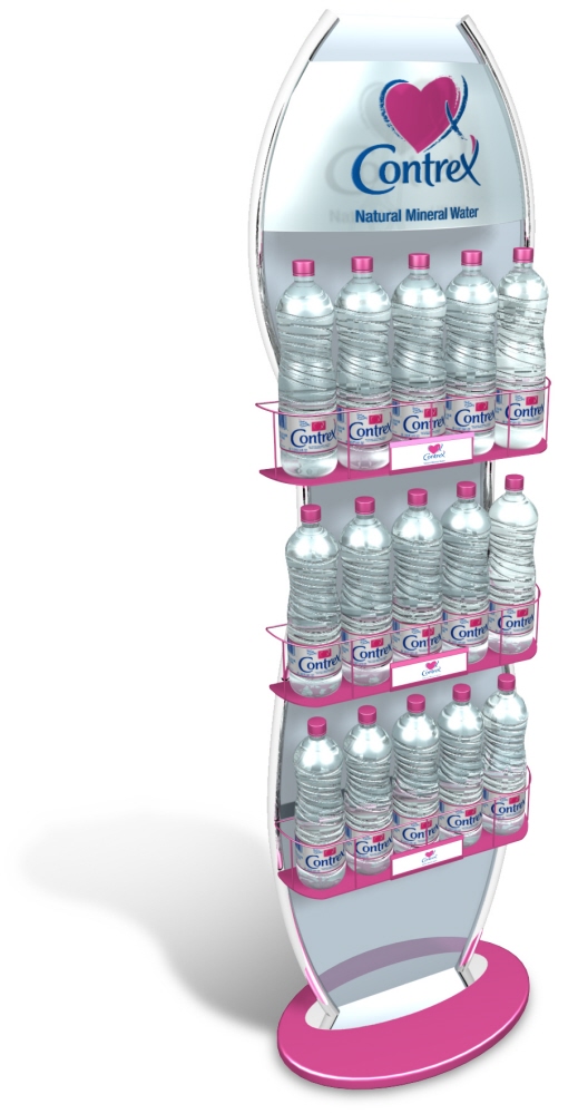 Contrex Water Floor Stand by Ricky Cordero at Coroflot.com