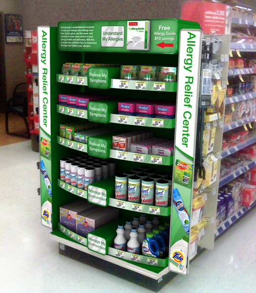 Walgreens Allergy Endcap by Ricky Cordero at Coroflot.com