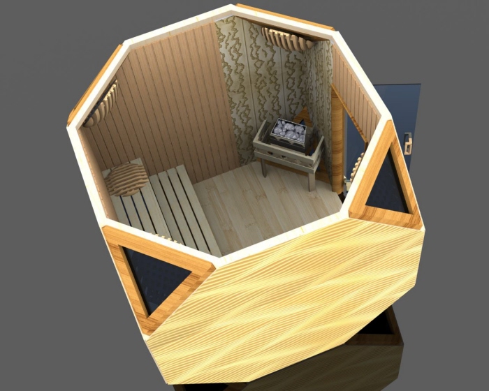 My saunas projects,made with Solidworks software by Y V at Coroflot.com