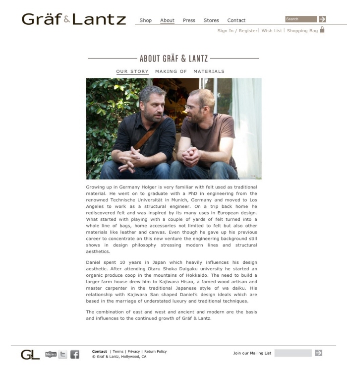 Graf & Lantz Identity and Website by william miller at Coroflot.com