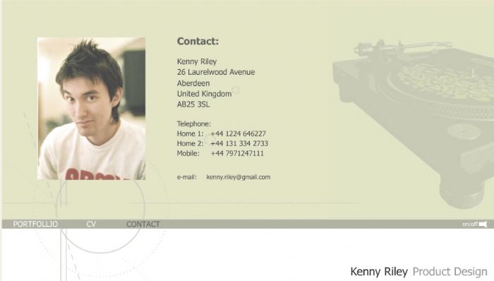 An upload by Kenny Riley on Coroflot: to the project Portfolio