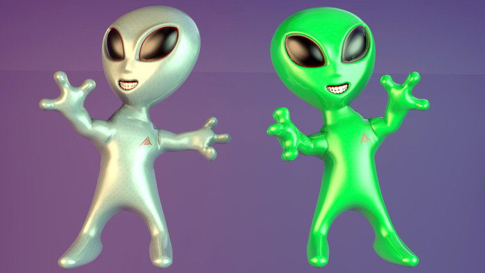 Kagan Caginda on Coroflot: Gray alien humanoid. Cartoon style rigged ...