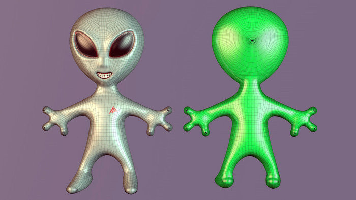 Kagan Caginda on Coroflot: Gray alien humanoid. Cartoon style rigged ...