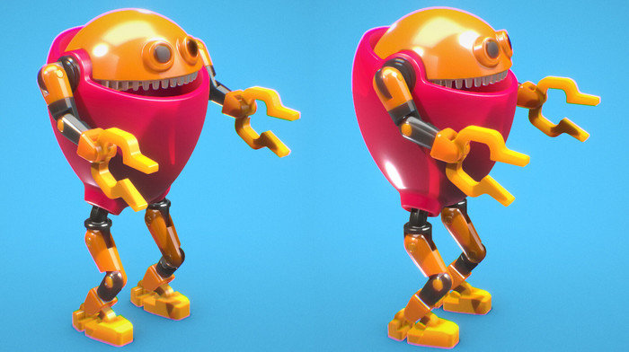 Kagan Caginda on Coroflot: Cartoon style egg shape robot character ...