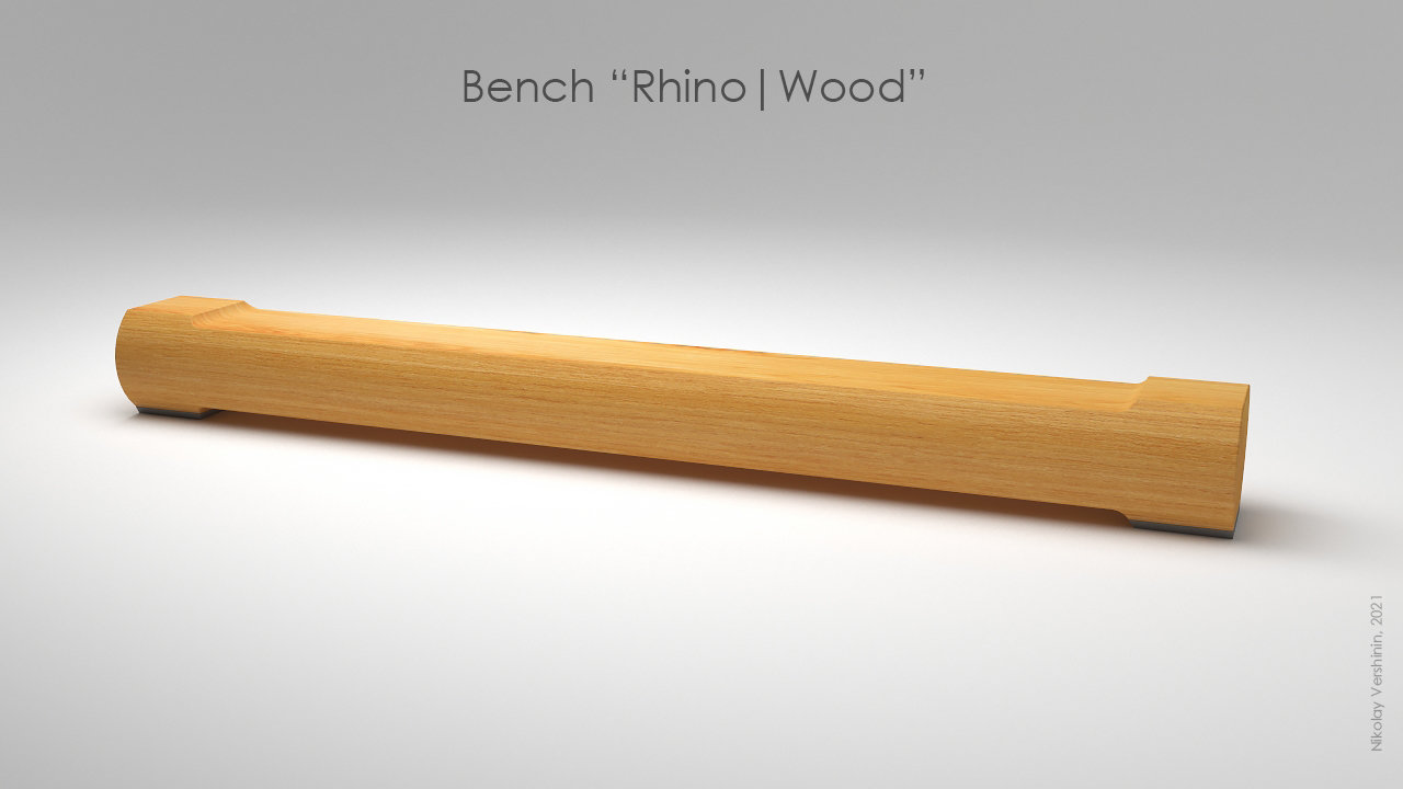 Bench "Rhino | Wood" by Nikolay Vershinin at Coroflot.com