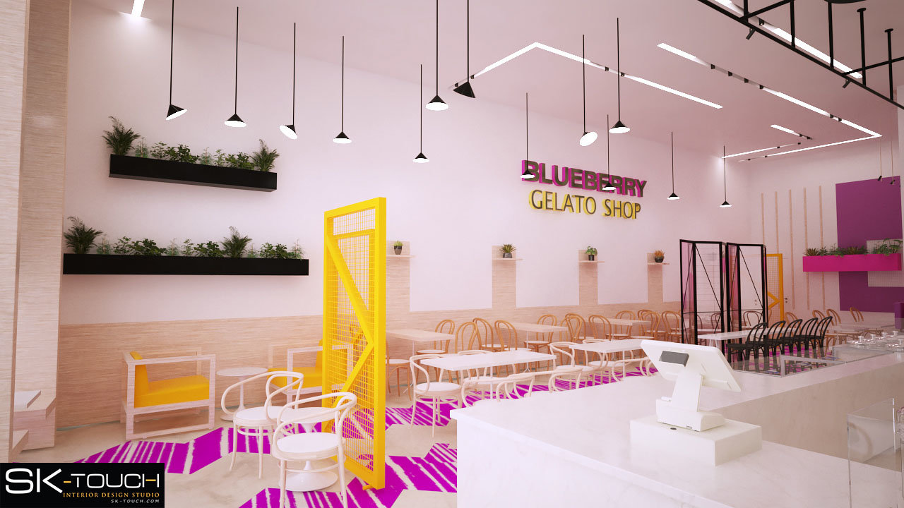 Gelato Shop Interior Design by Sara Khairallah at Coroflot.com