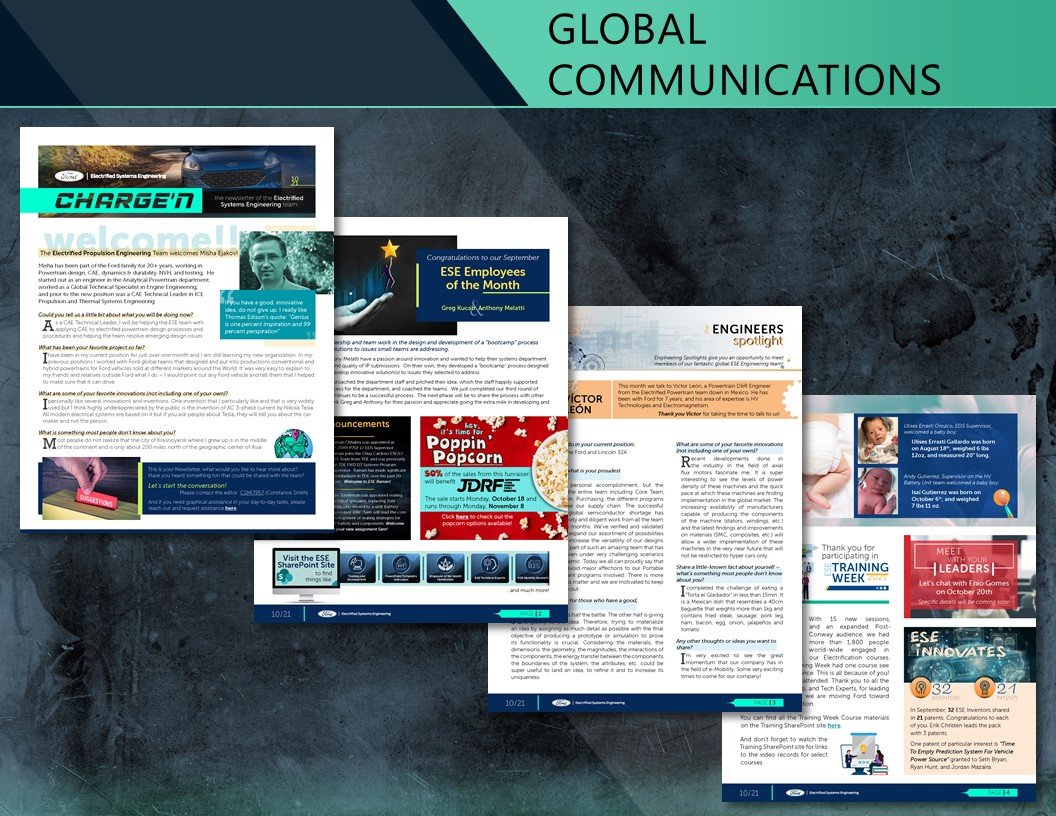 Global Monthly Communication piece by Constance Smith at Coroflot.com