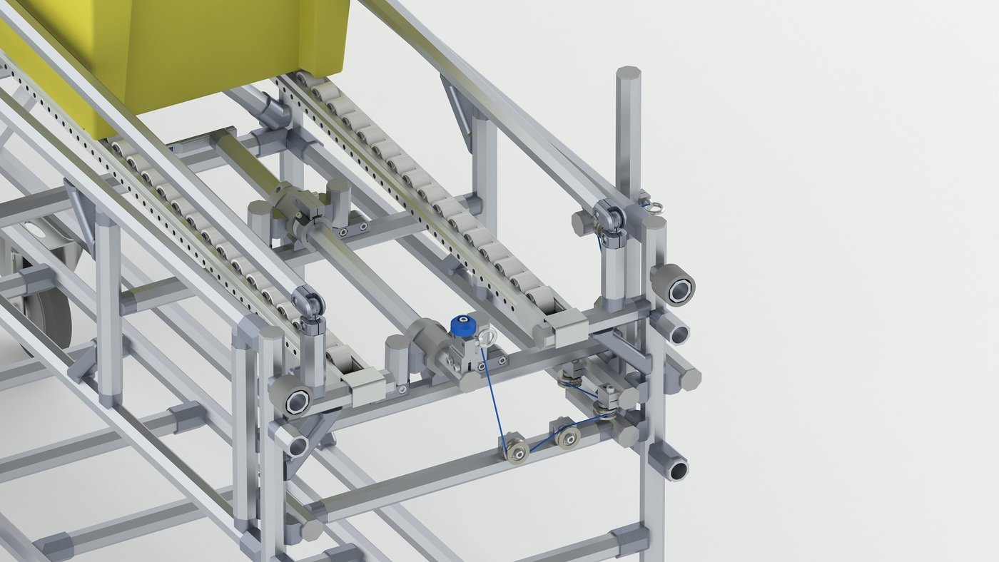 Gravity Flow Rack with Mechanical Release by Andrew Lawrence at ...