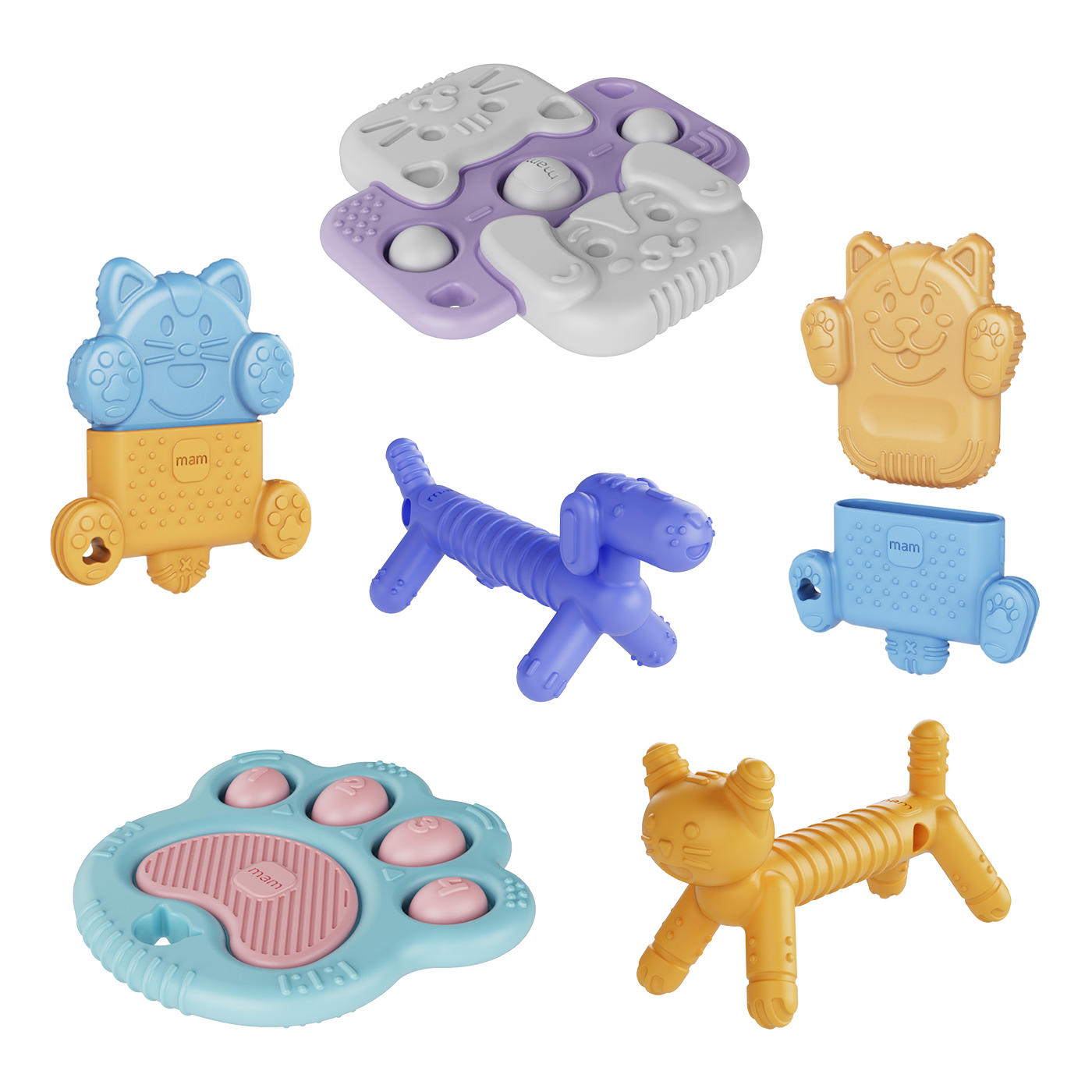 Teether design - Pet Collection🤱🏻🐶🐱🍼 by ORLANDO NOVOA at Coroflot.com
