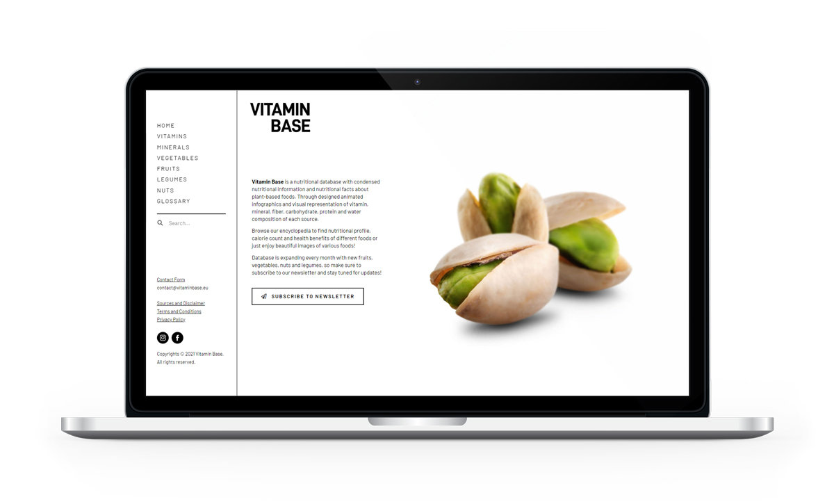 Vitamin Base nutritional website design by Anait Bojadzjan at Coroflot.com