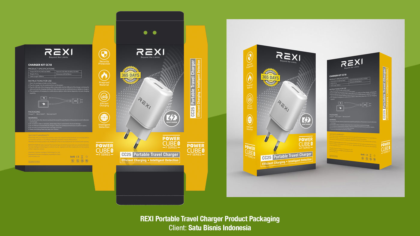 REXI Portable Travel Charger Packaging Design by Tino A Dwipoetro at ...