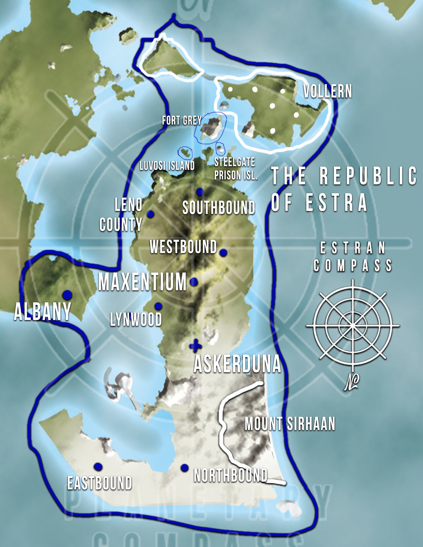Political Map Of Estra by KySean Wade at Coroflot.com